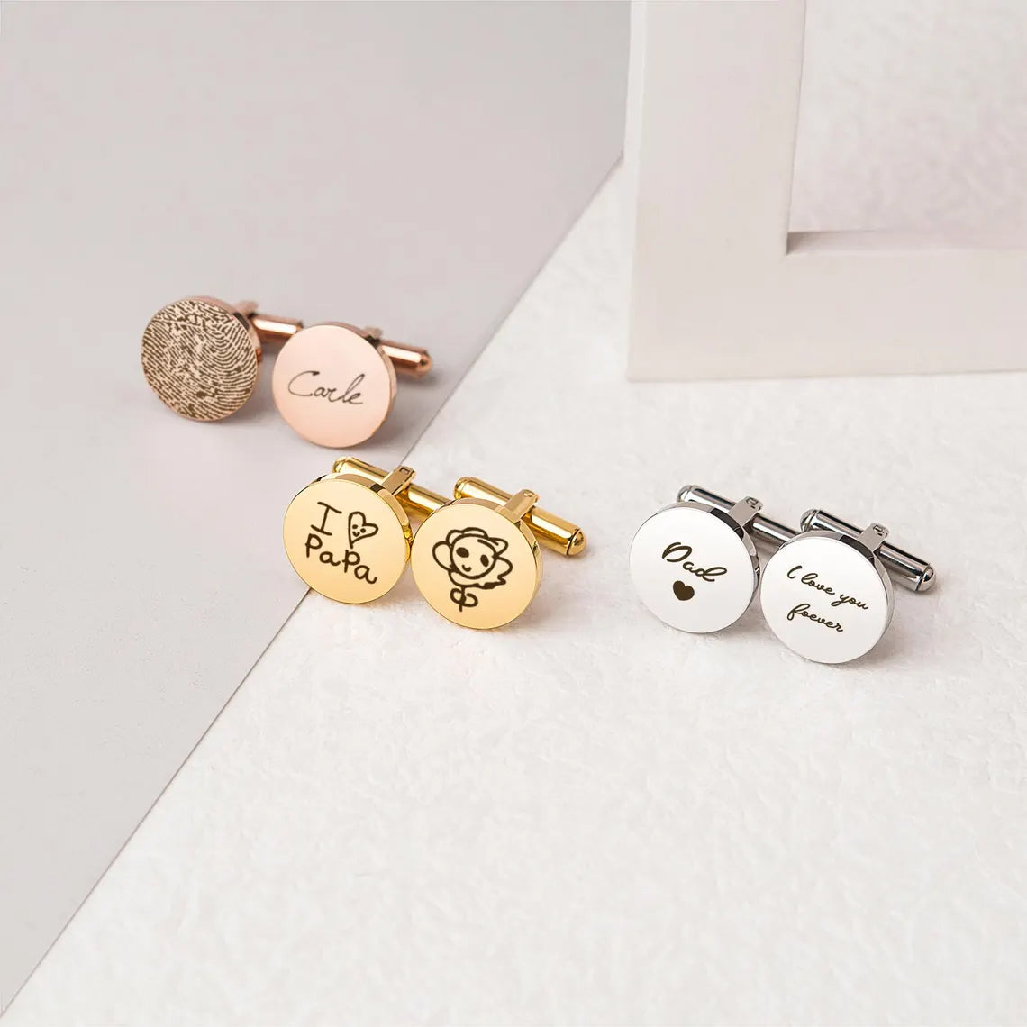 Personalized Handwriting & Drawing Cufflinks – Anavia Jewelry & Gift