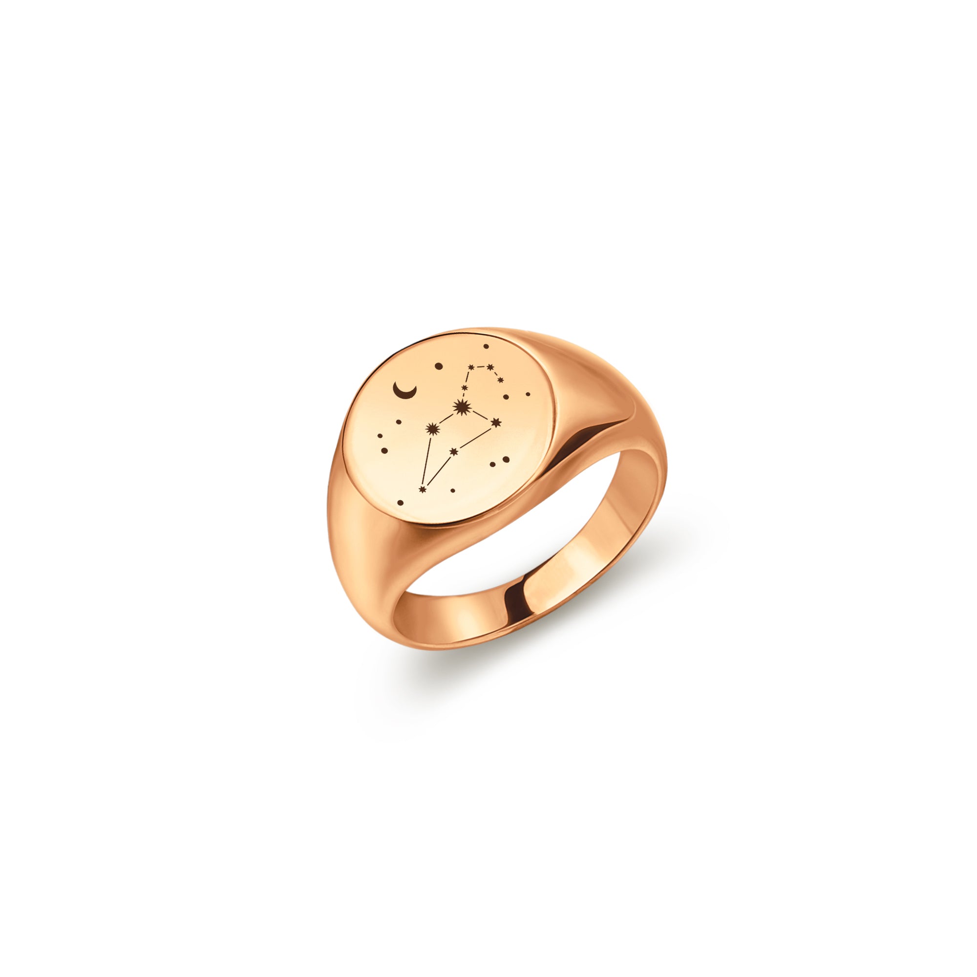Custom Zodiac Symbols Engraved Signet Ring – Anavia Jewelry & Gift