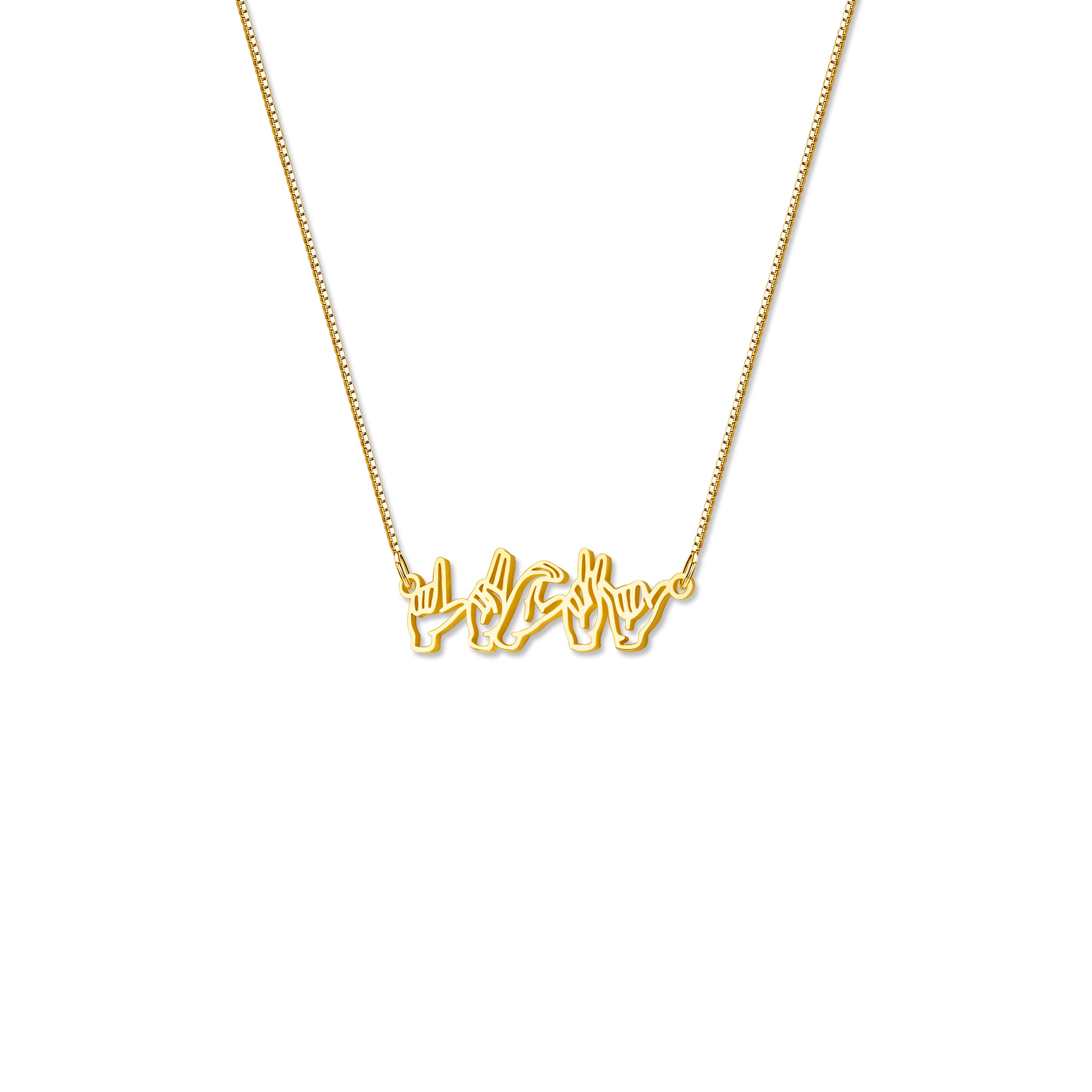 Custom Sign Language Necklace – Anavia Jewelry & Gift