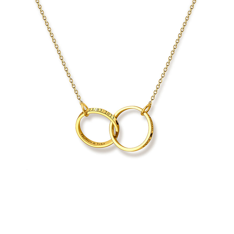 Interlocking Rings Necklace – Personalized Jewelry in Silver & Gold ...