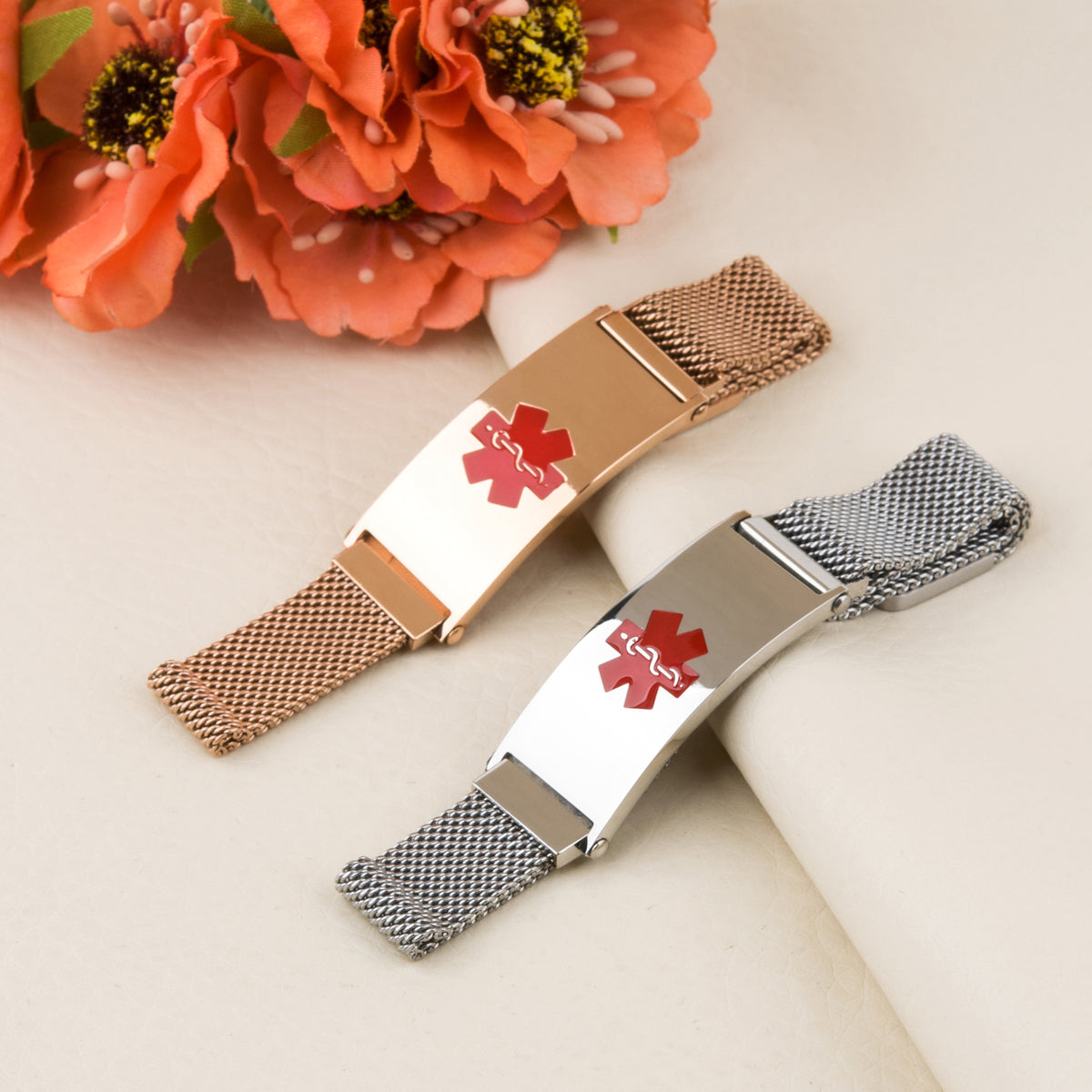 Custom Adjustable Medical Allergies Bracelet, Medical ID Alert Stainle ...